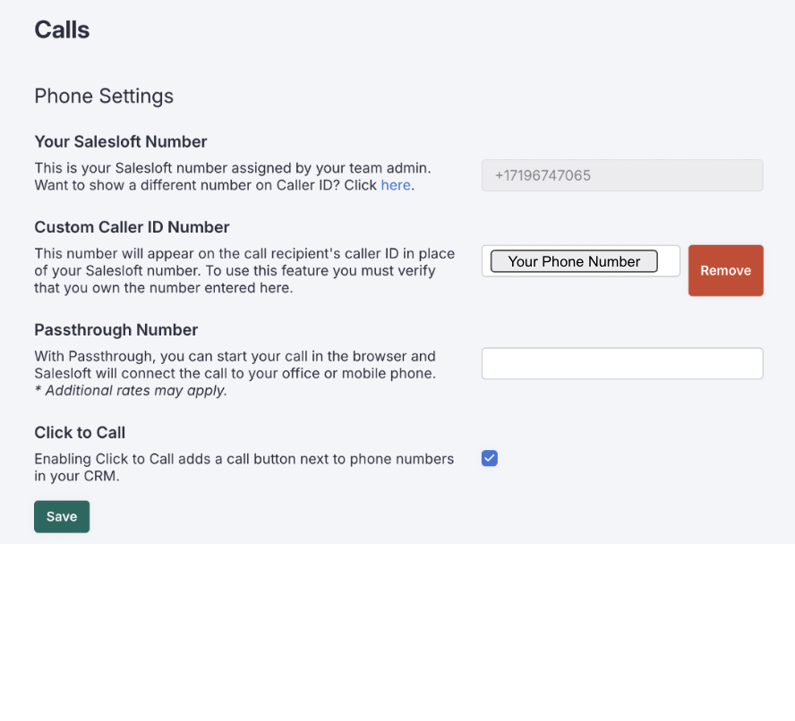 Enable Salesloft Mobile Caller ID