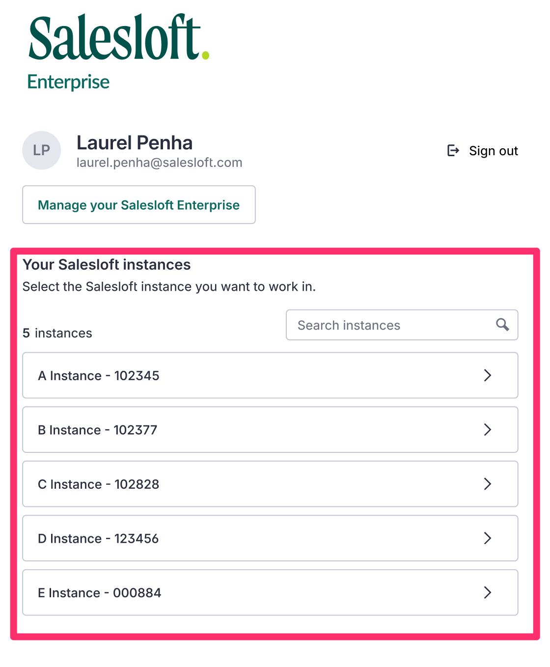 Switch Your Salesloft Instance