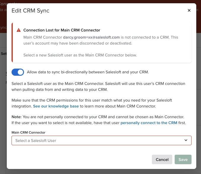 Manage CRM Sync