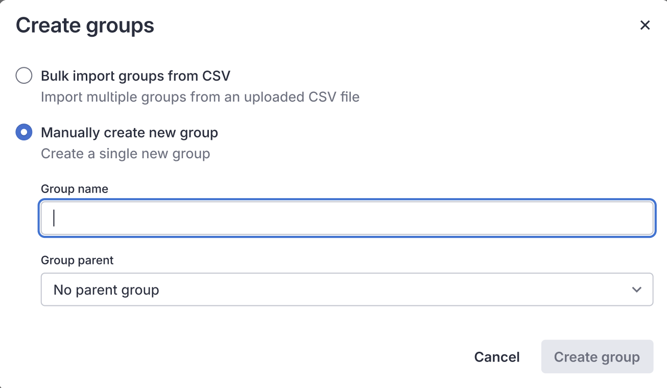 Manage Groups and Hierarchy