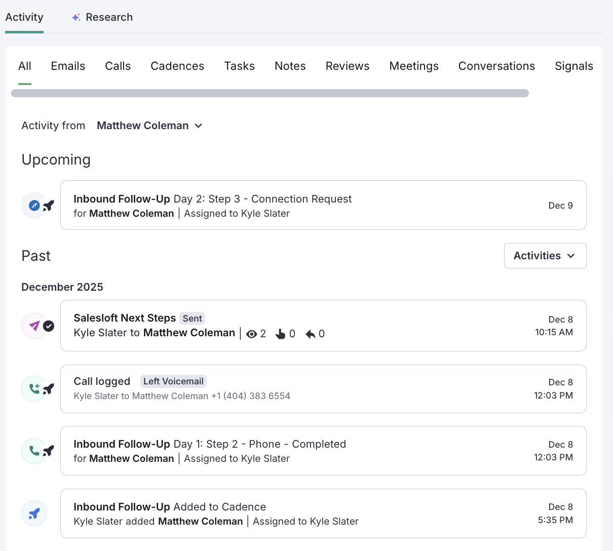 Person Profile Page Overview